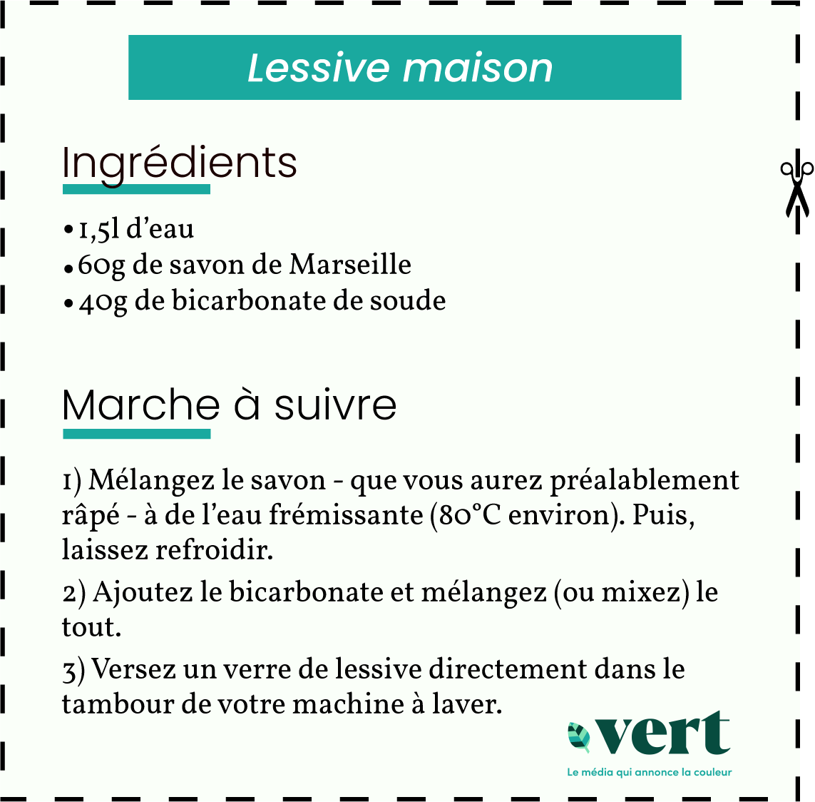 VendreDIY : la lessive maison — Vert